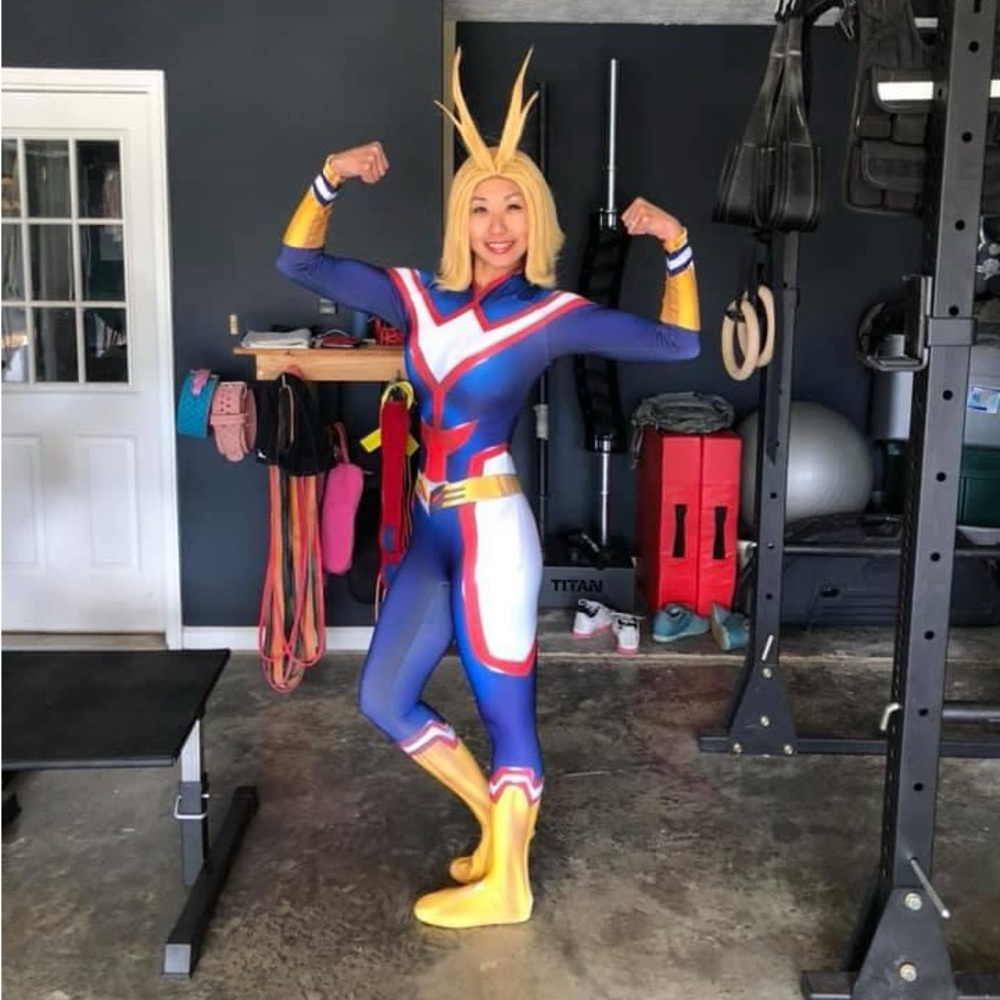 Custom-Made Female All Might Cosplay Costume Bodysuit… - Gem